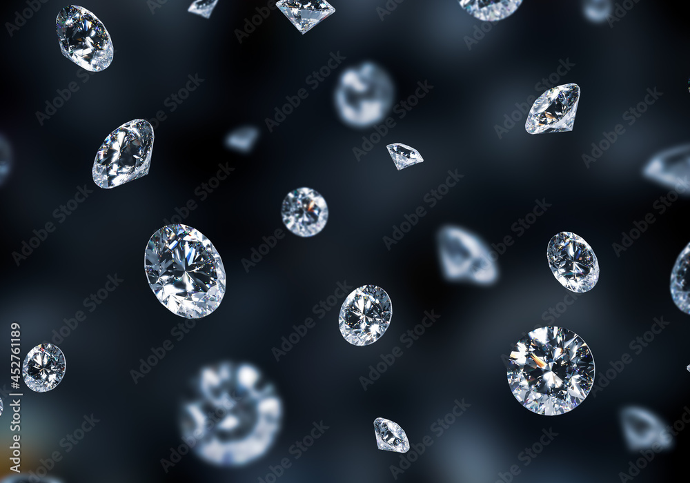 Falling Diamonds in Brilliant Cut - Diamond Backdrop, Crystal ...