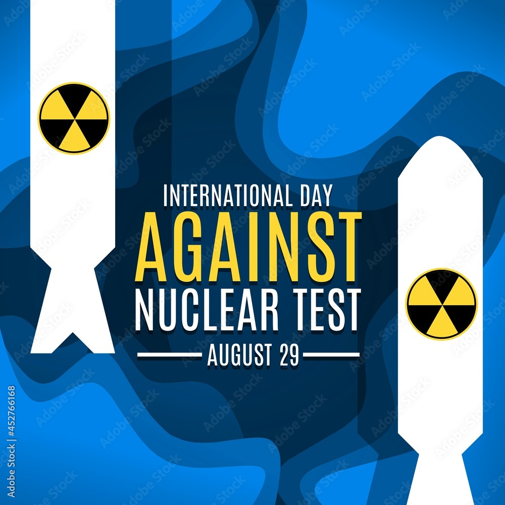 International day against nuclear test theme. Vector illustration ...