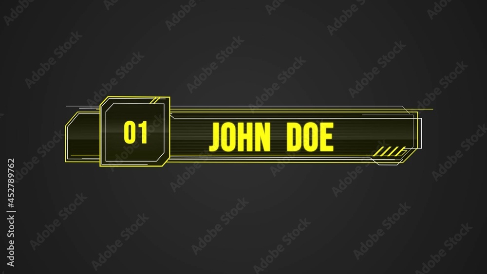 Gaming Lower Third Stock Template | Adobe Stock