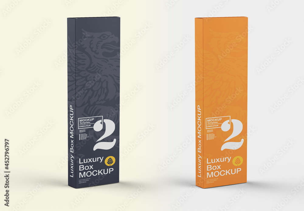 Flat Cardboard Box Mockup Stock Template | Adobe Stock