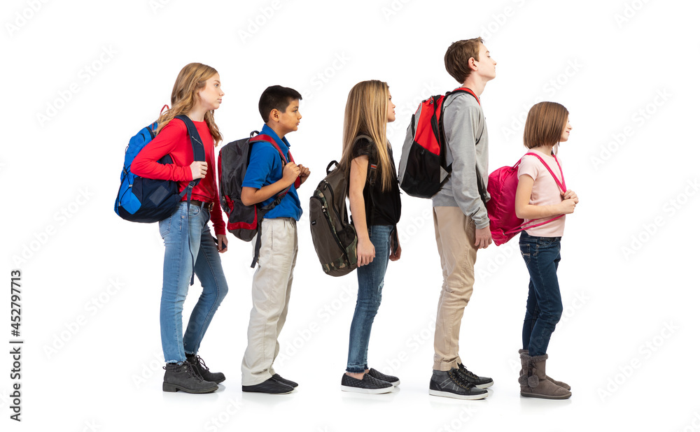 Students Walking In Line
