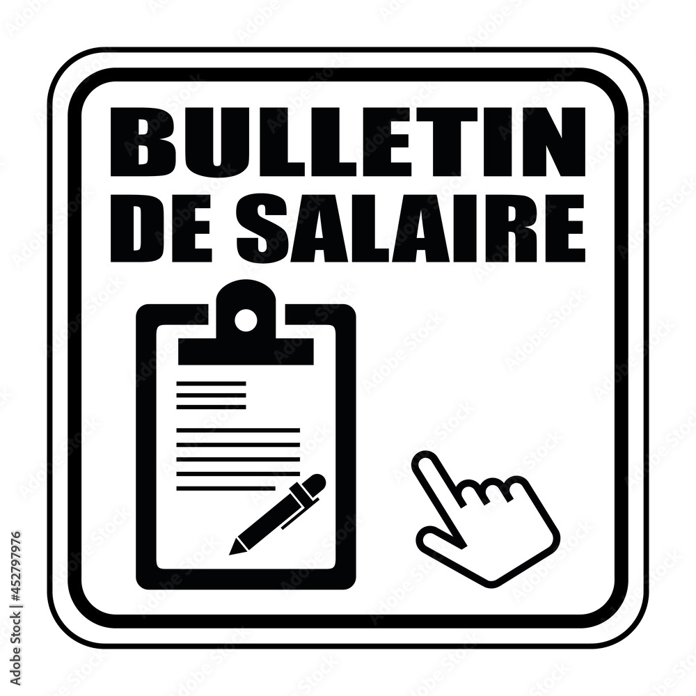 Logo bulletin de salaire. Stock Vector | Adobe Stock