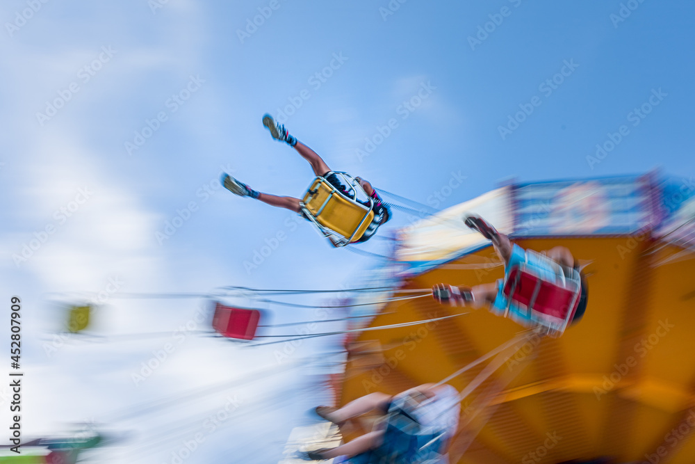 Amusement Park Swing at the Navy Pier Stock Photo | Adobe Stock