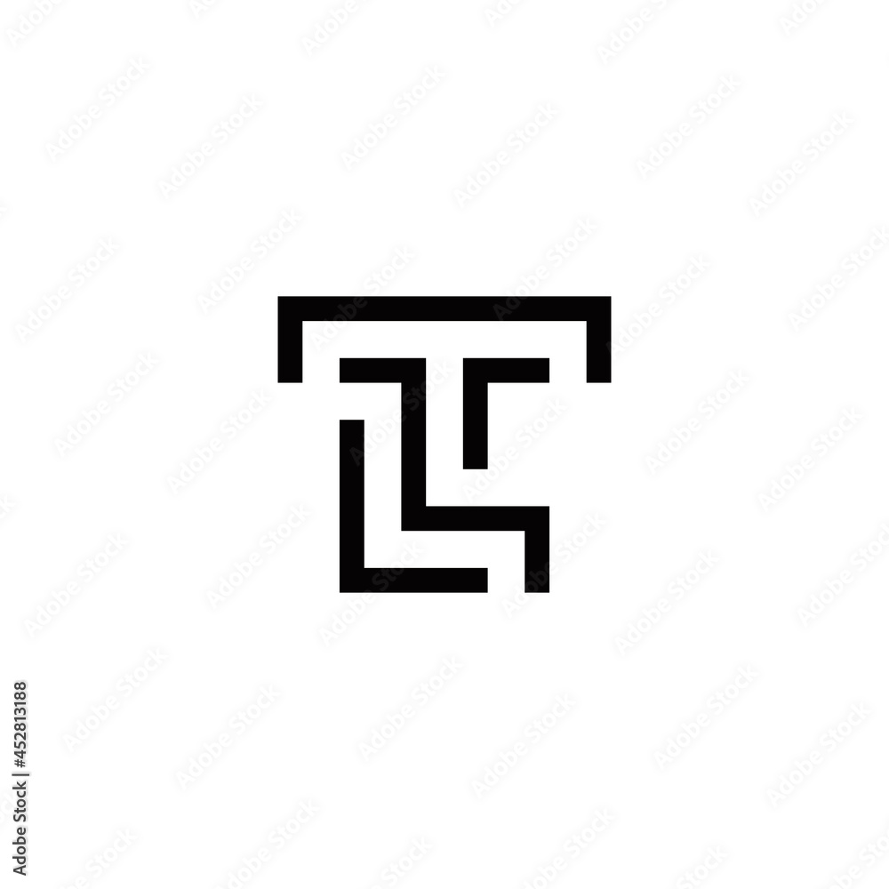 t l tl lt initial logo design vector template Stock Vector | Adobe Stock