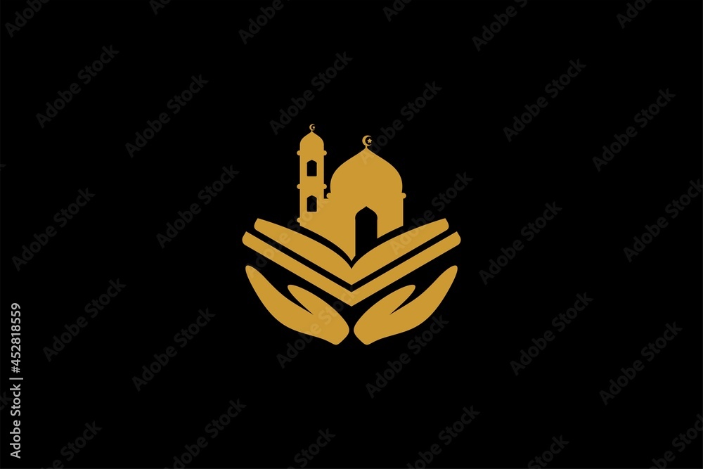 Quran logo design vector. Text of Islam illustration symbol. Arabic ...