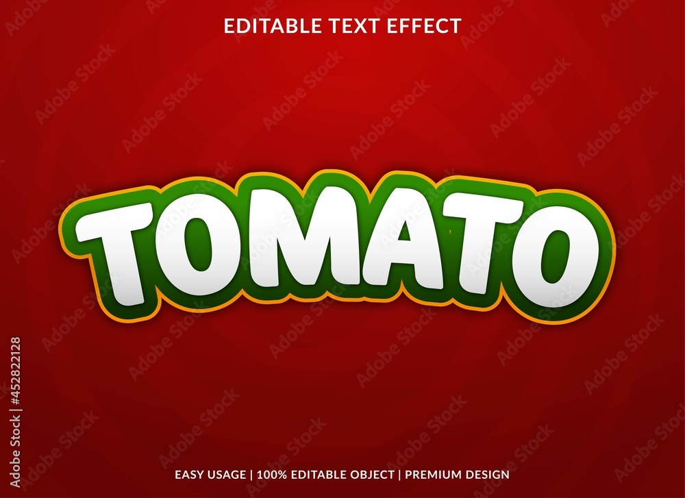 tomato text effect editable template with abstract style use for ...
