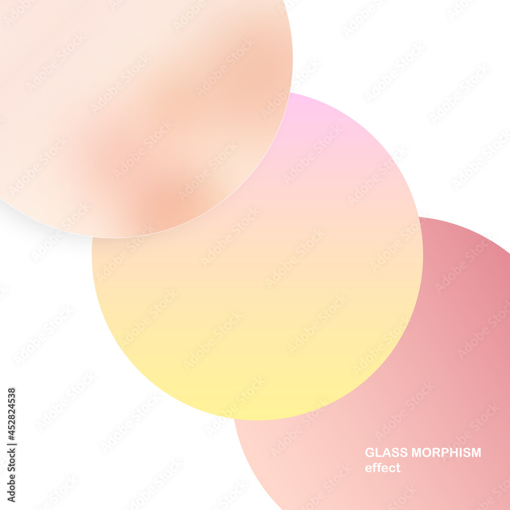 Modern background with glass morphism vector effect. Transparent glass ...