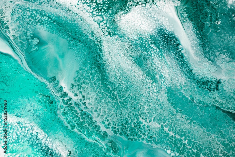 Liquid art texture with pouring colors. Fluid backdrop with foam and ...