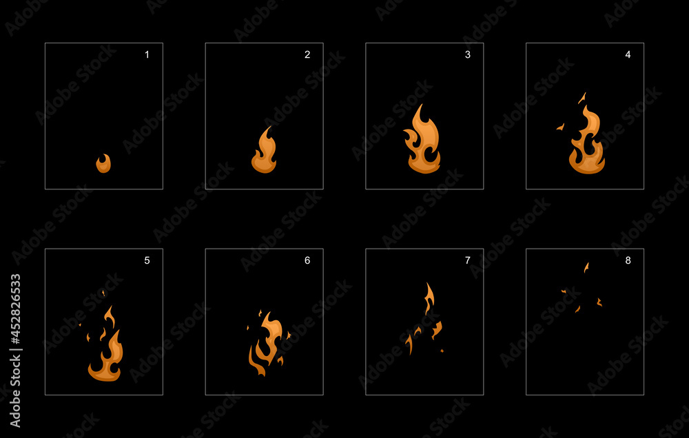 Explosion Smoke effect. Explosion animation effect. Smoke sprite sheet ...