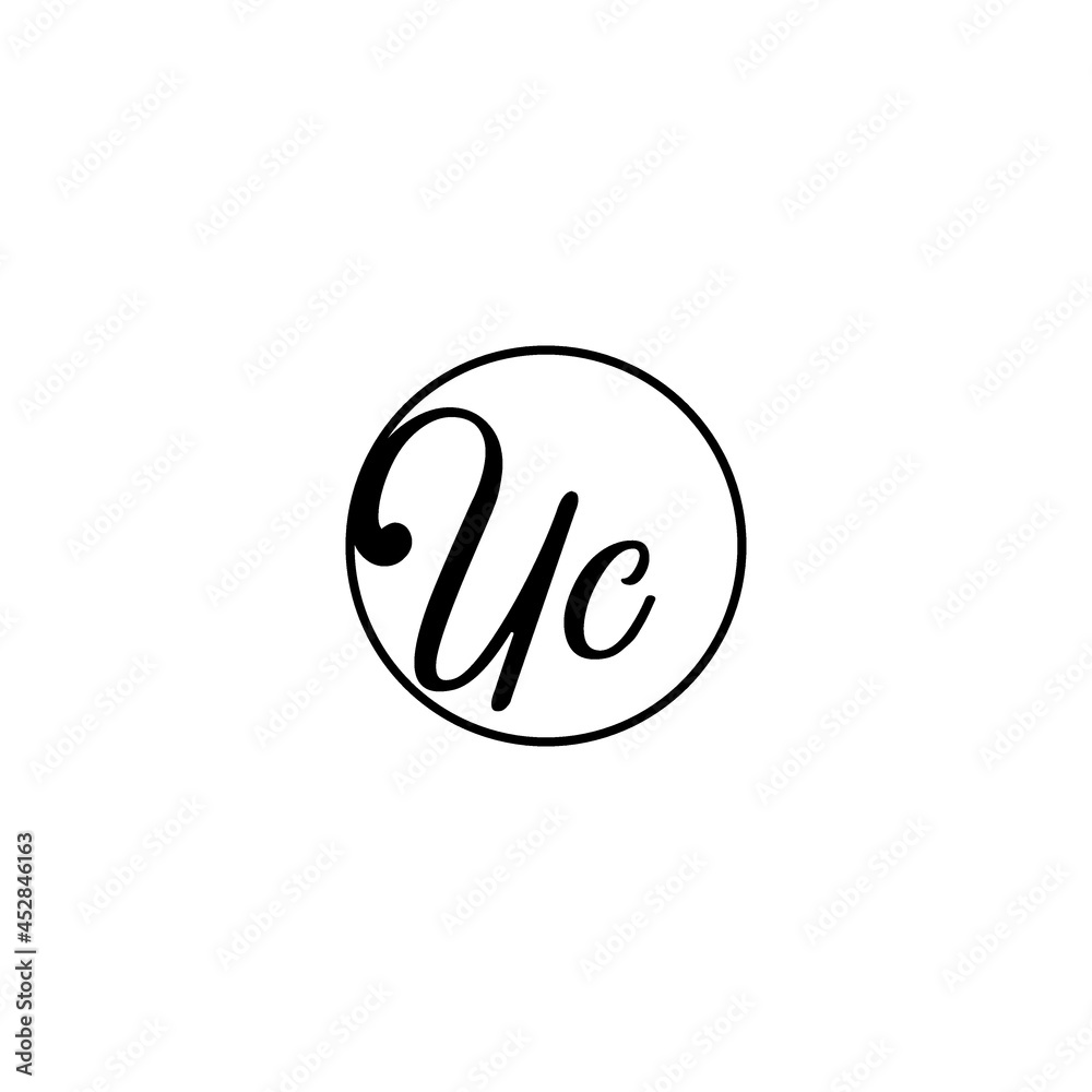 UC circle initial logo best for beauty and fashion in bold feminine ...