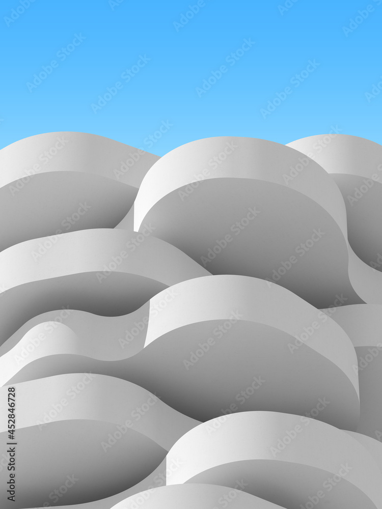 Abstract white circular architecture, Concave and convex, Curve ...