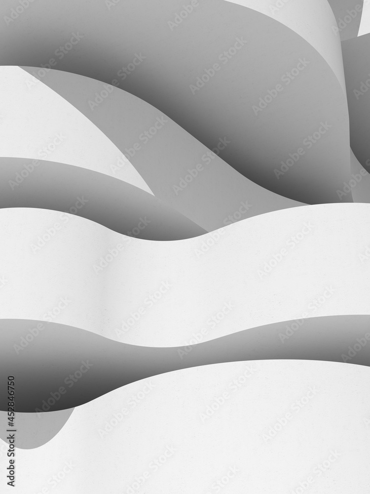 Abstract white circular architecture, Concave and convex, Curve ...