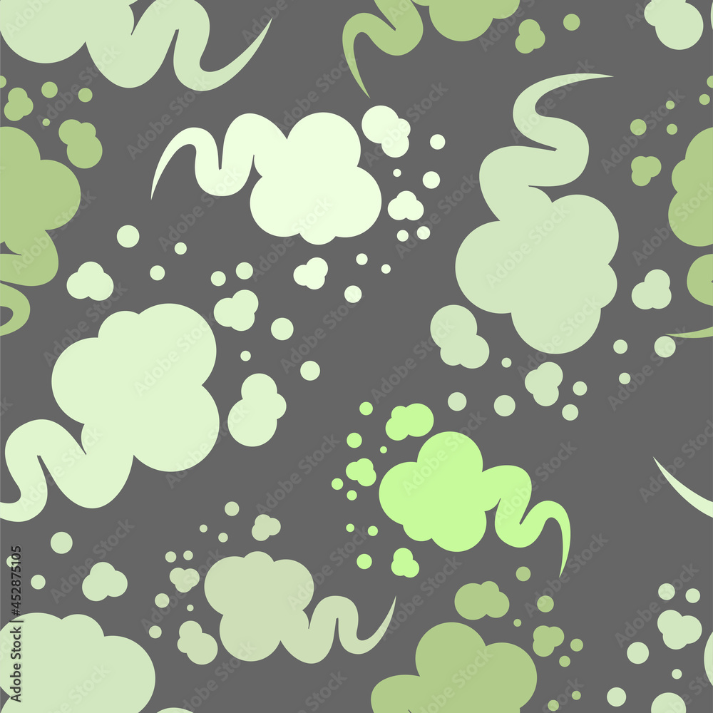 Fart pattern seamless. green smoke gas background. Farting texture ...