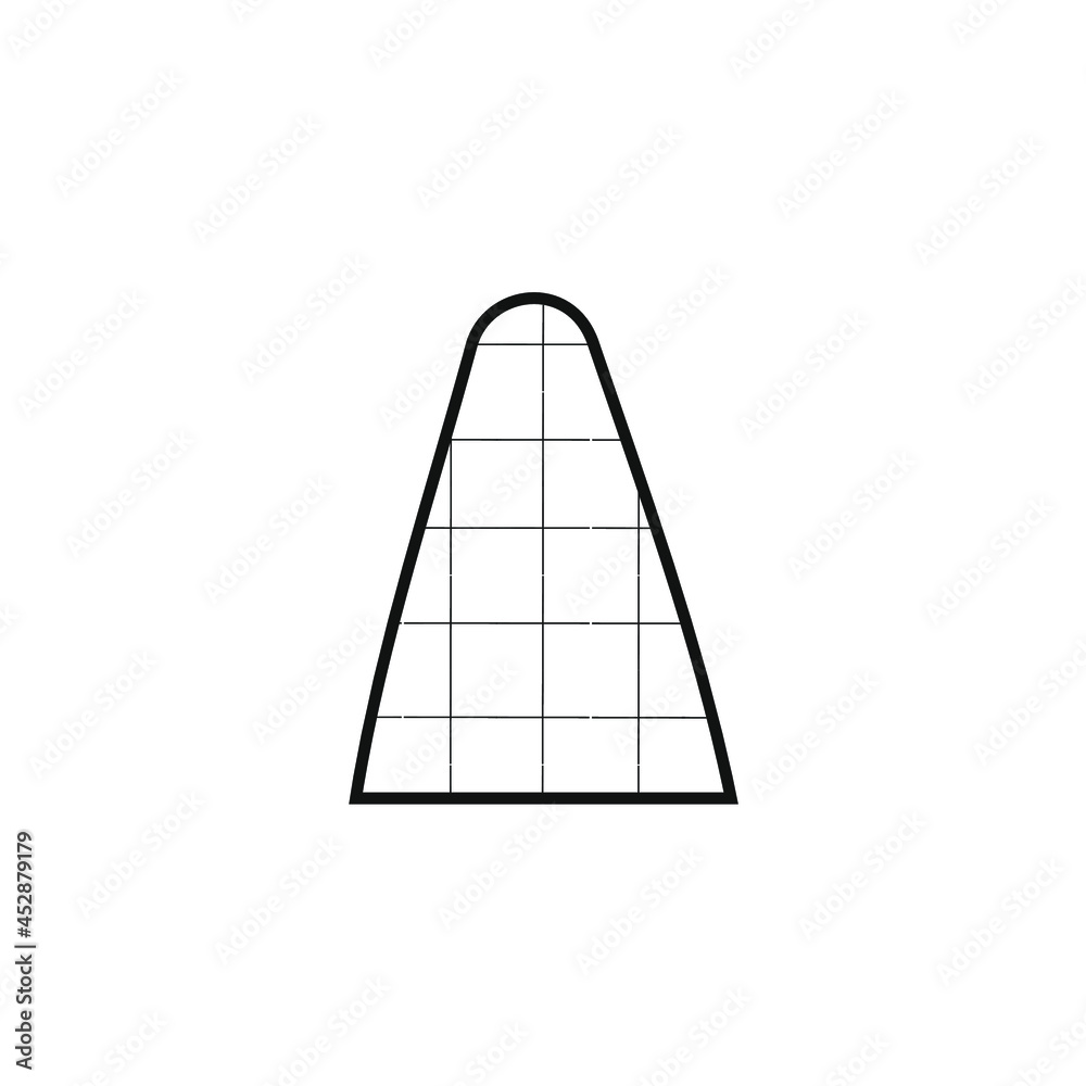 curved side triangle with lines inside Stock Vector | Adobe Stock
