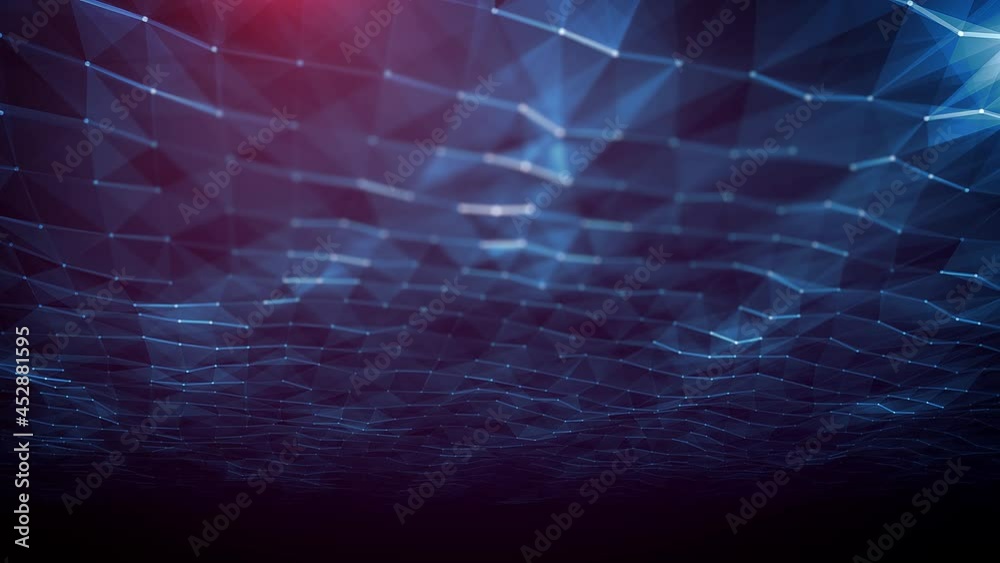 Abstract Plexus Geometrical Background Loop/ 4k animation of an abstract plexus shape technology ...