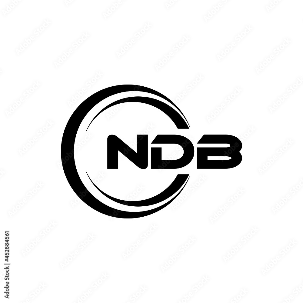 NDB letter logo design with white background in illustrator, vector ...