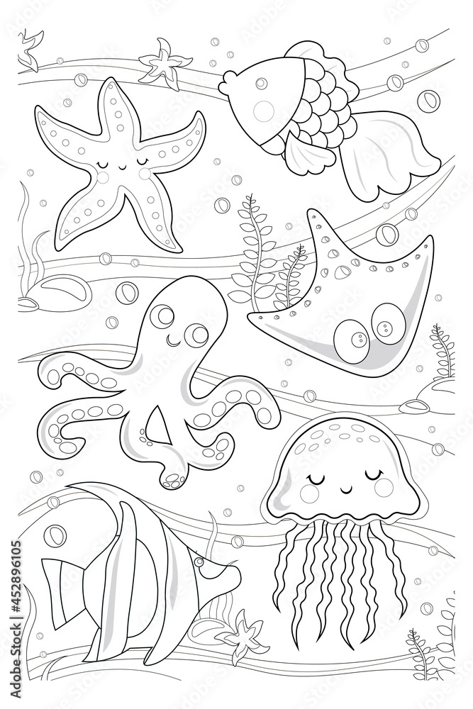 Sea Life Coloring Page