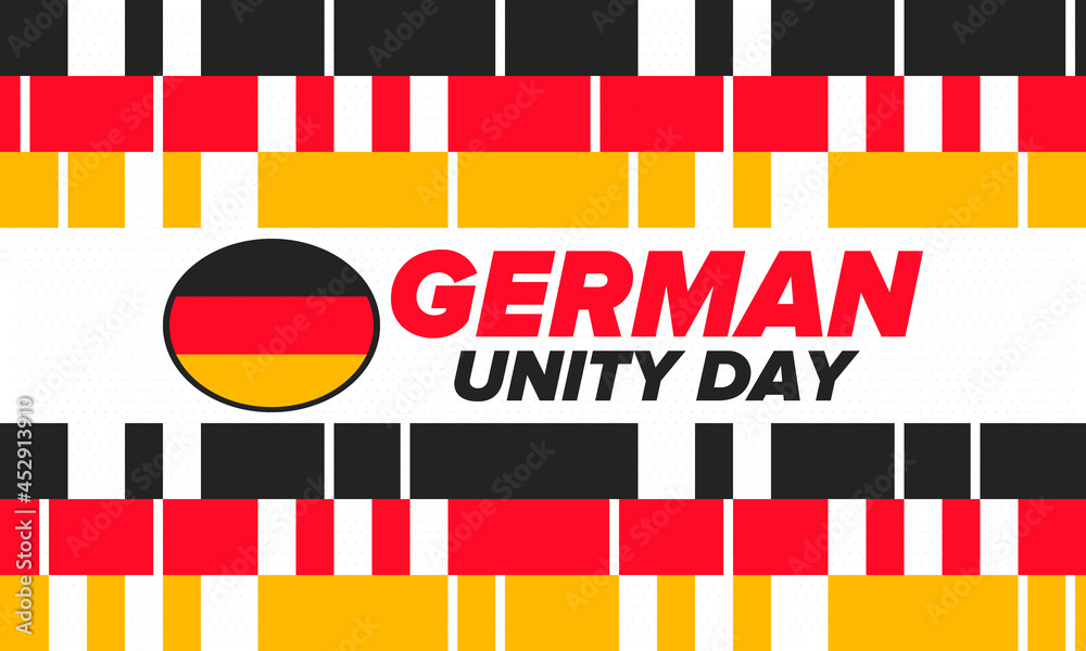 German Unity Day. Celebrated annually on October 3 in Germany. Happy ...