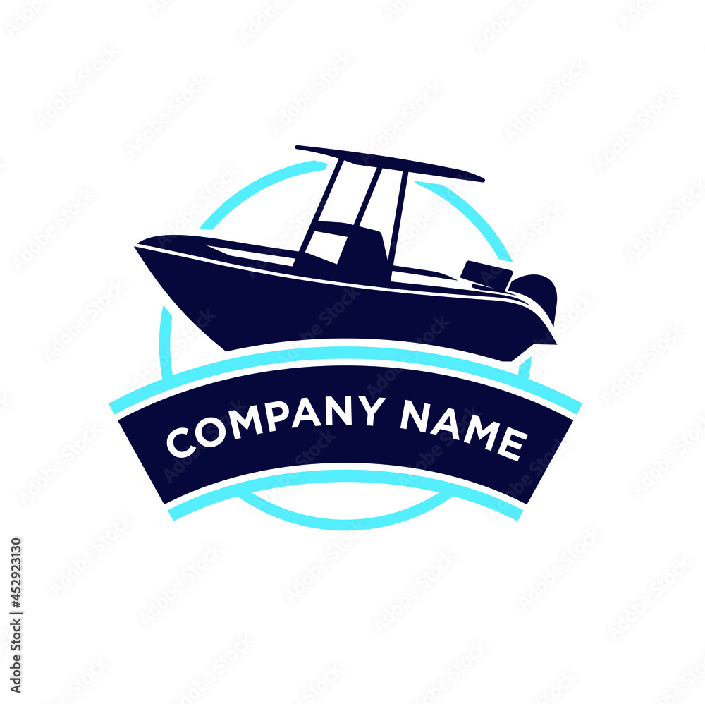 logo template for ship services, vector art. Stock Vector | Adobe Stock