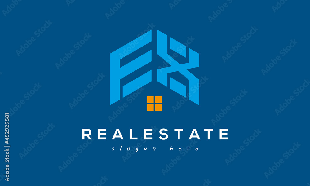 FX letters real estate construction logo vector Stock Vector | Adobe Stock