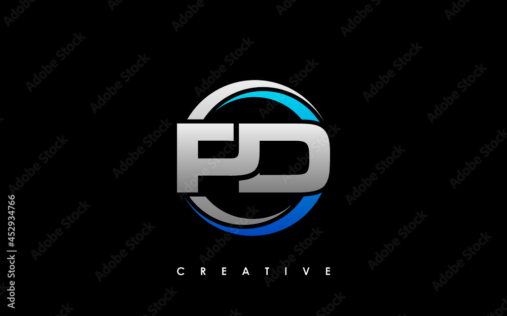 PD Letter Initial Logo Design Template Vector Illustration Stock Vector ...