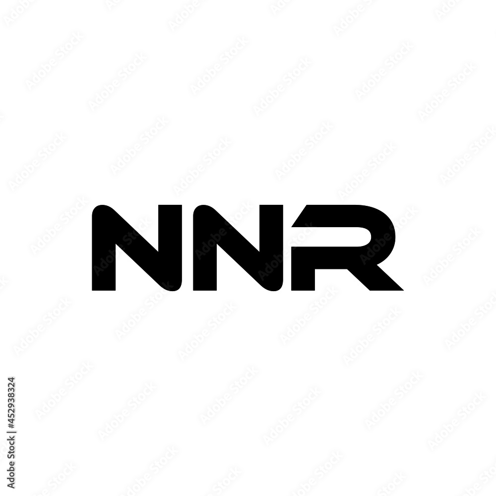 NNR letter logo design with white background in illustrator, vector ...