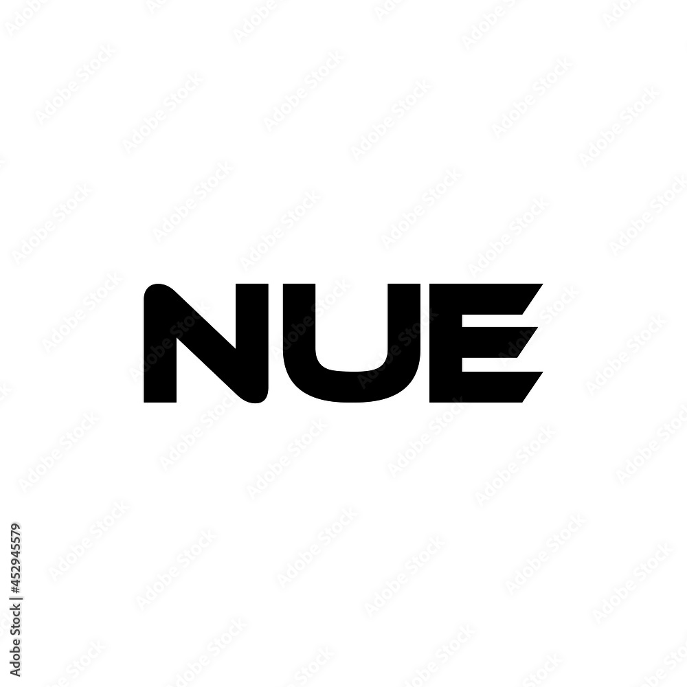 NUE letter logo design with white background in illustrator, vector ...
