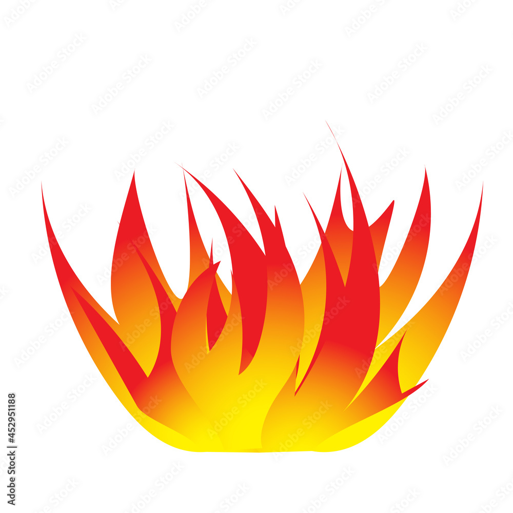 Red and orange fire flame.hot flaming element. Idea of energy and power ...