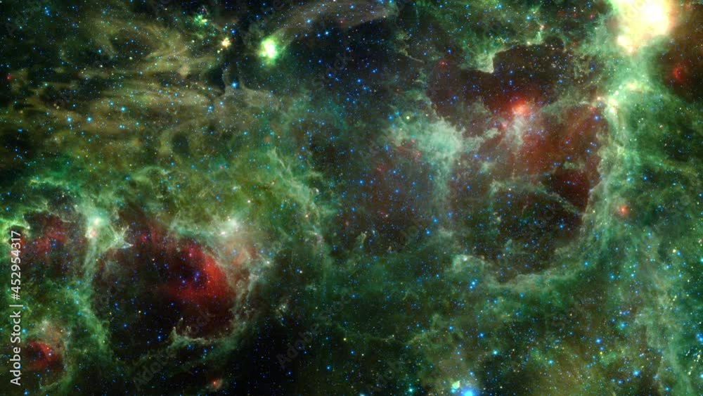 Galaxy Outer Space Exploration. The Soul Nebula or Embryo Nebula open ...