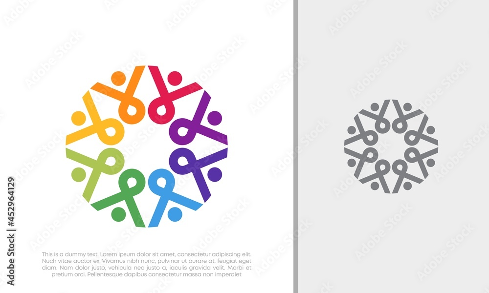 Global Community Logo Icon Elements Template. Community human Logo ...