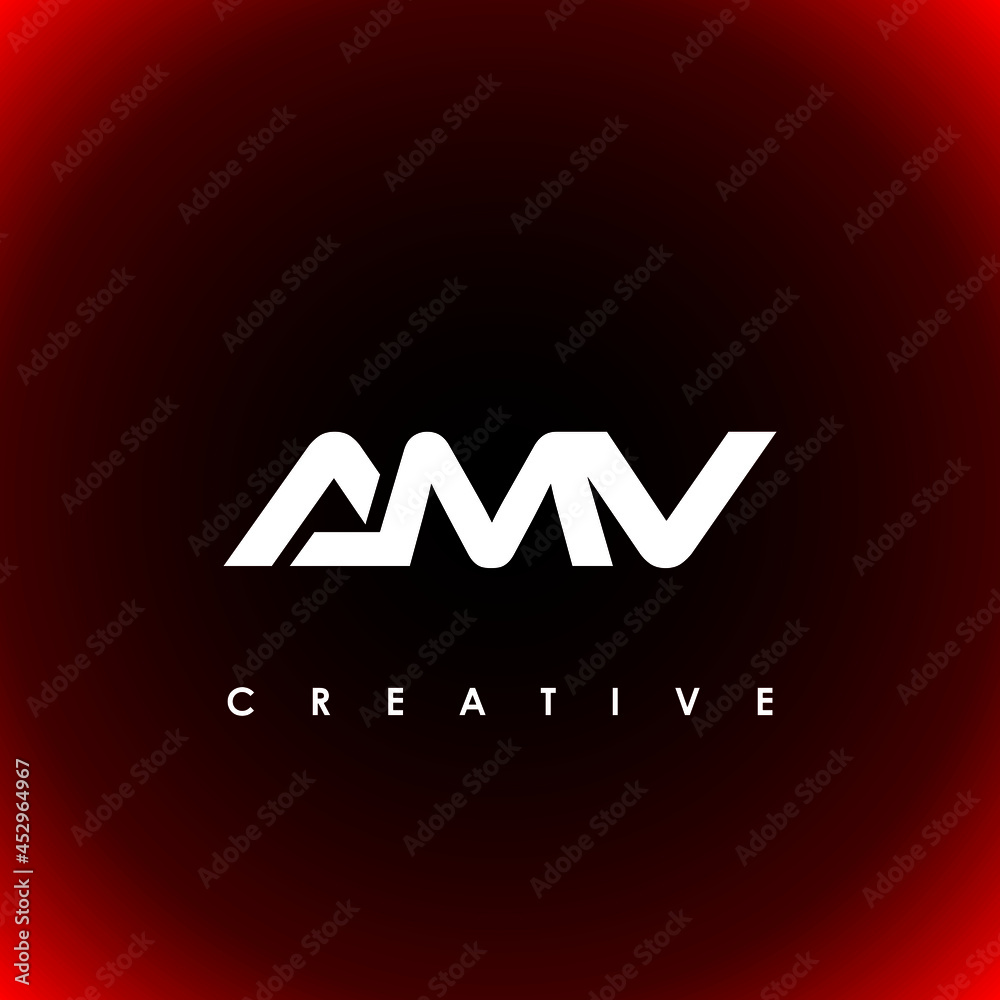 AMV Letter Initial Logo Design Template Vector Illustration Stock ...