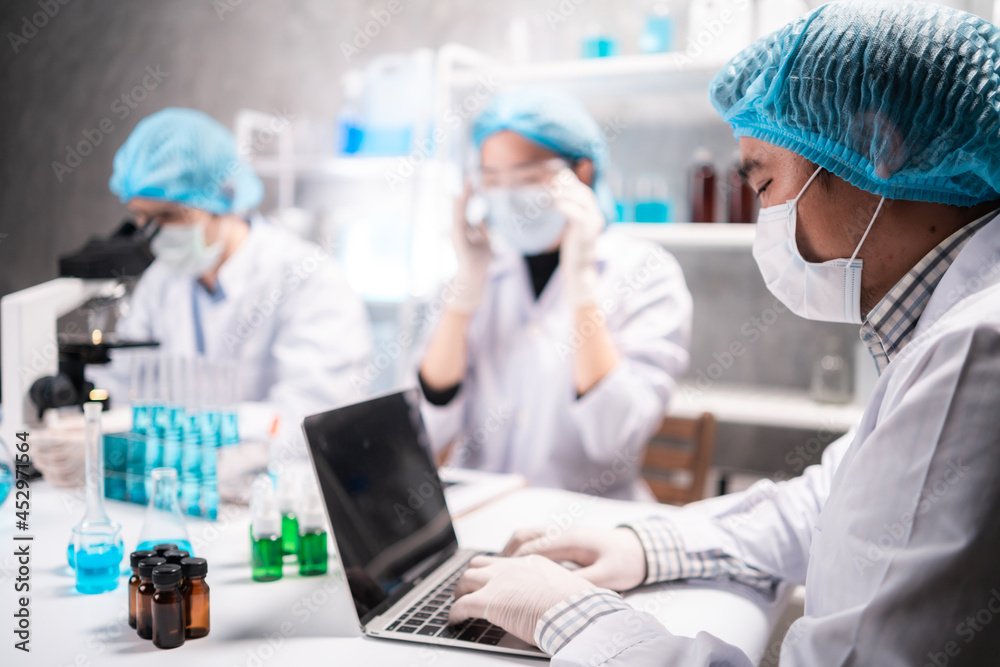 professional health care researchers scientist working in life of ...