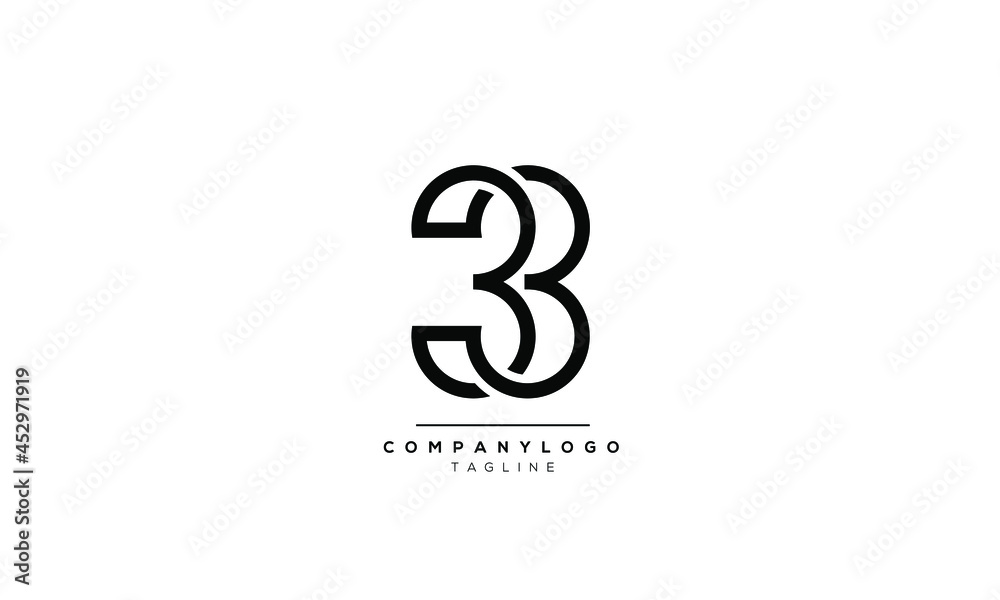 Alphabet letters Initials Monogram logo 3, 3 INITIAL,3 letter Stock ...