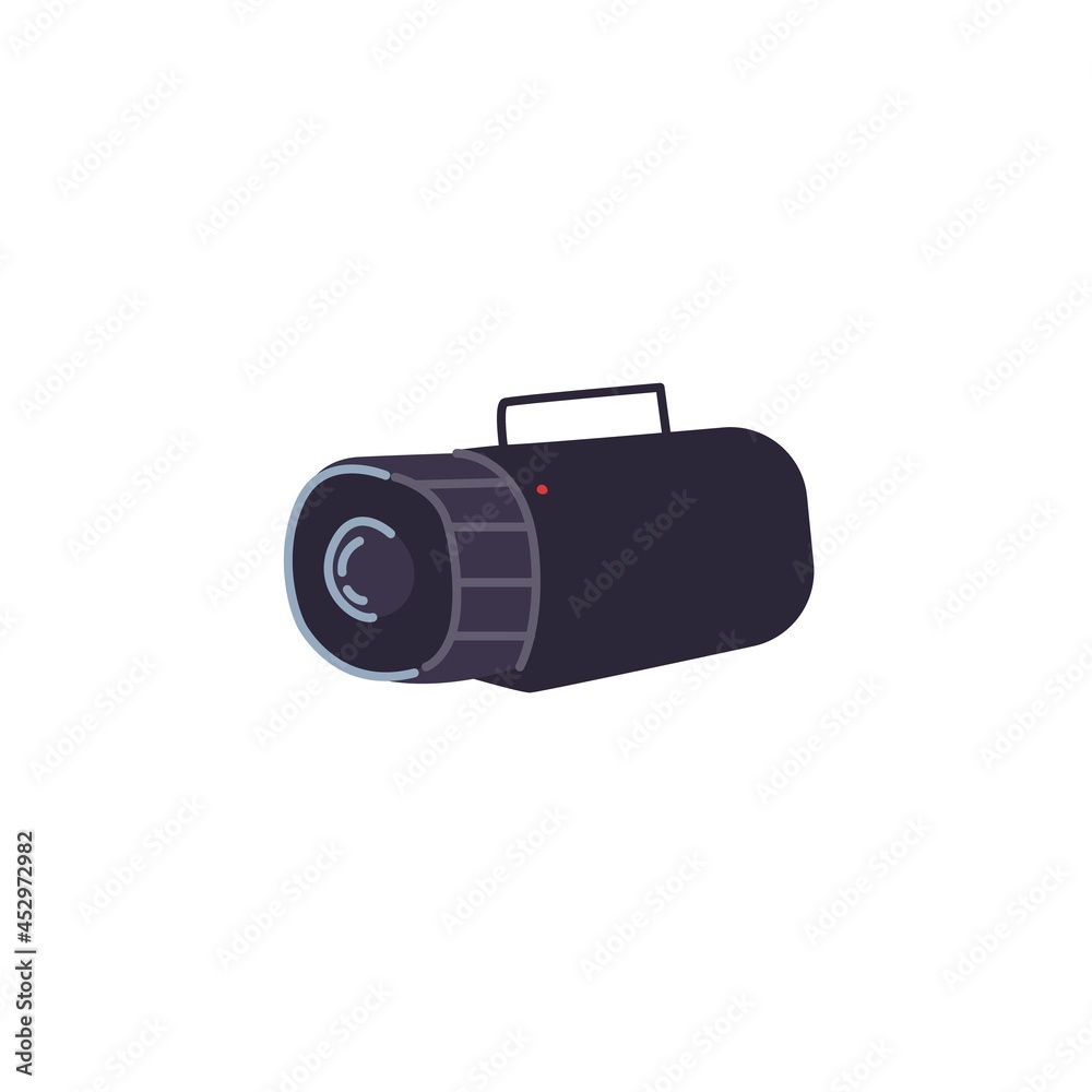 Vector flat cartoon searchlight isolated on empty background ...