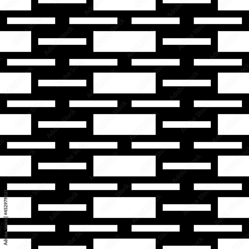 Bricks seamless pattern. Strokes background. Linear ornament. Blocks ...