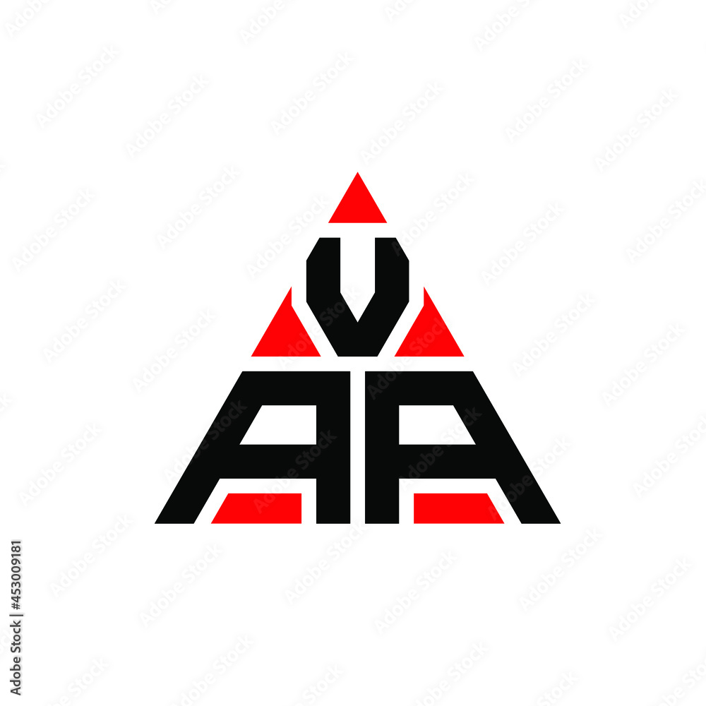 VAA triangle letter logo design with triangle shape. VAA triangle logo ...