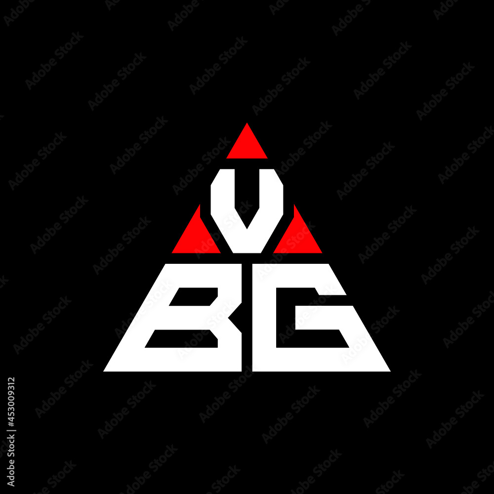 VBG triangle letter logo design with triangle shape. VBG triangle logo ...