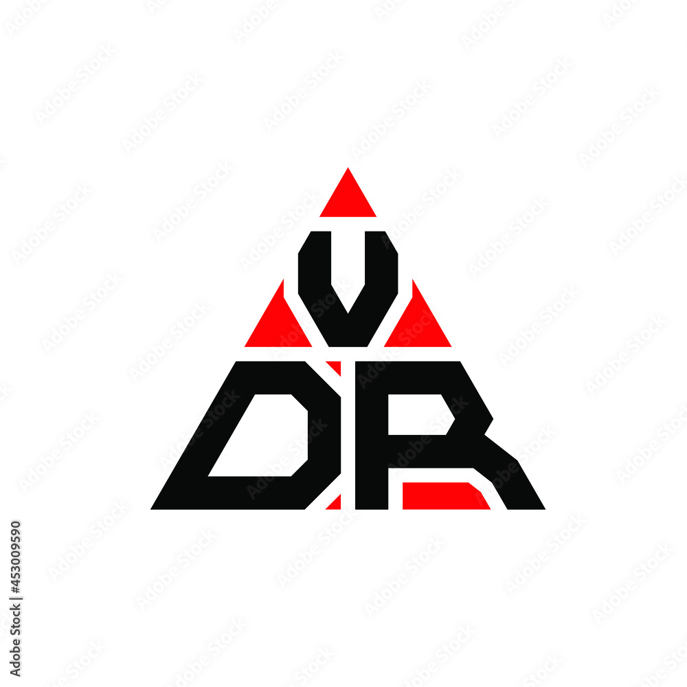 Vdr Triangle Letter Logo Design With Triangle Shape Vdr Triangle Logo