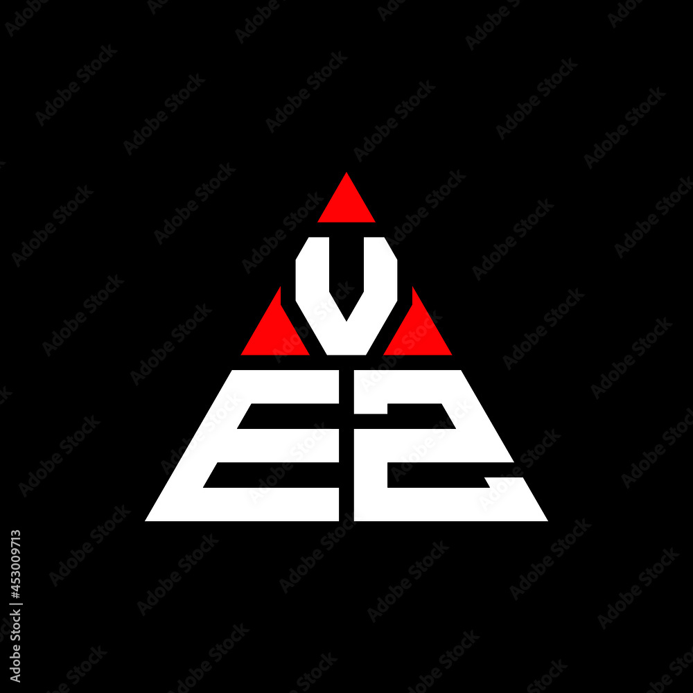 VEZ triangle letter logo design with triangle shape. VEZ triangle logo ...