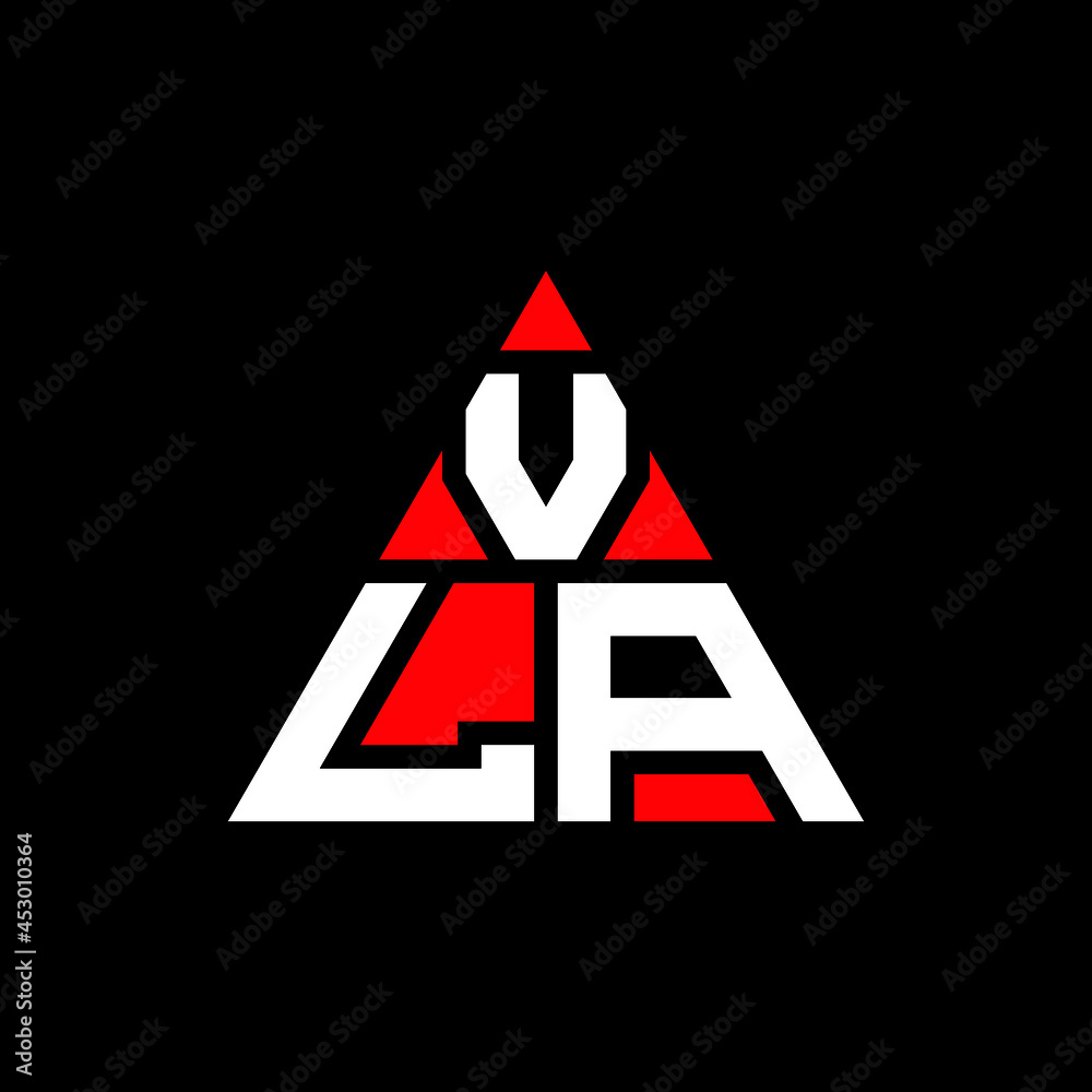 VLA triangle letter logo design with triangle shape. VLA triangle logo ...