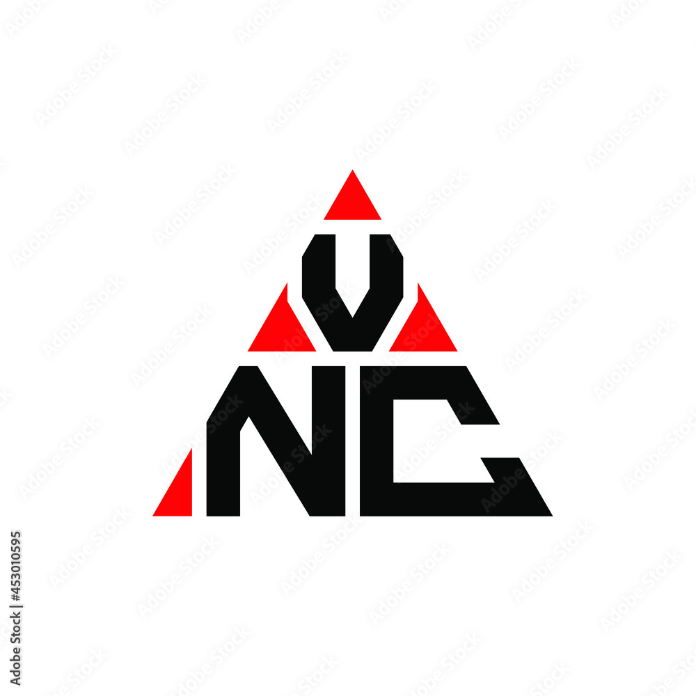 VNC triangle letter logo design with triangle shape. VNC triangle logo ...
