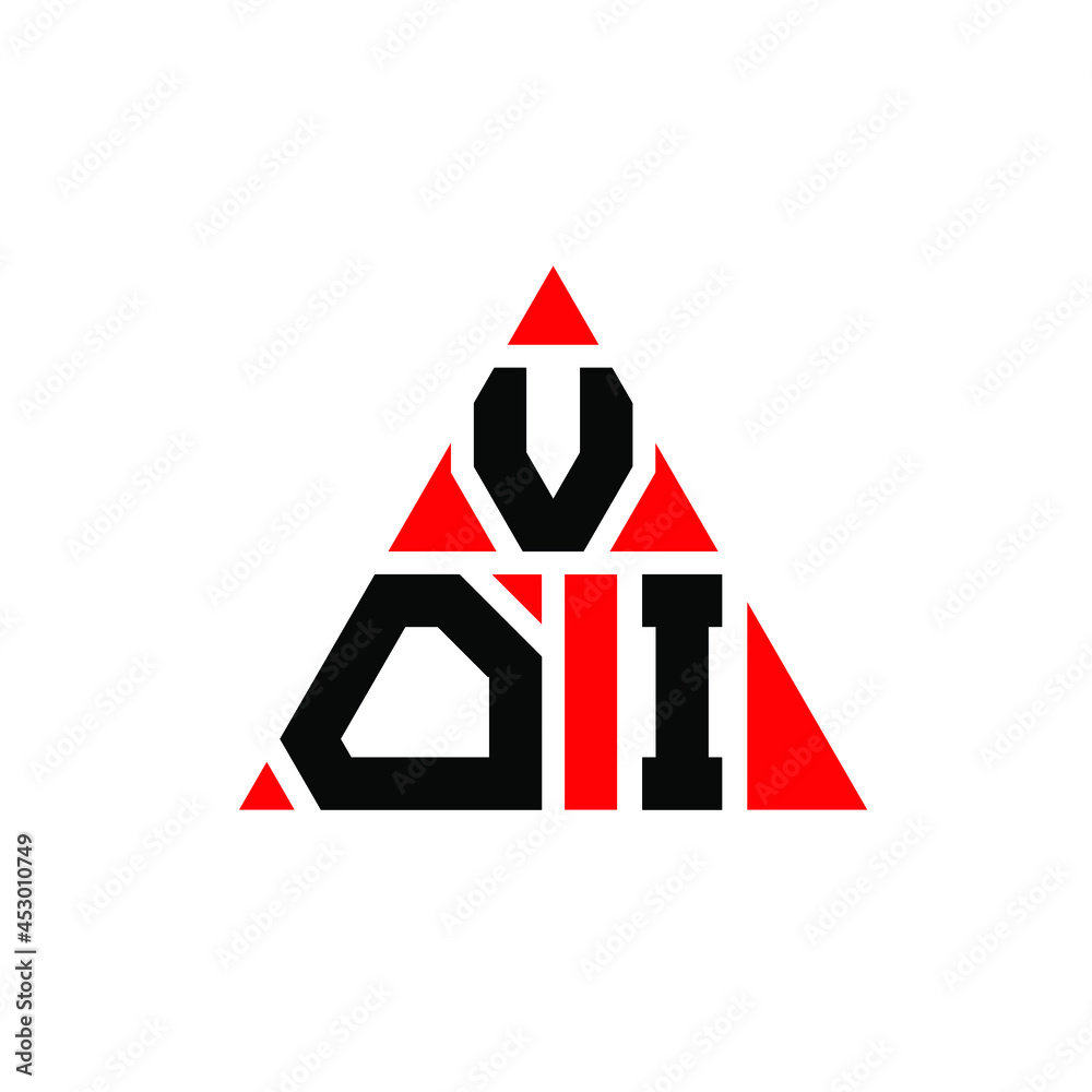 VOI triangle letter logo design with triangle shape. VOI triangle logo ...