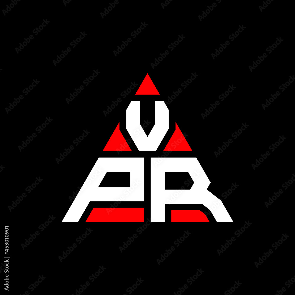 VPR triangle letter logo design with triangle shape. VPR triangle logo ...