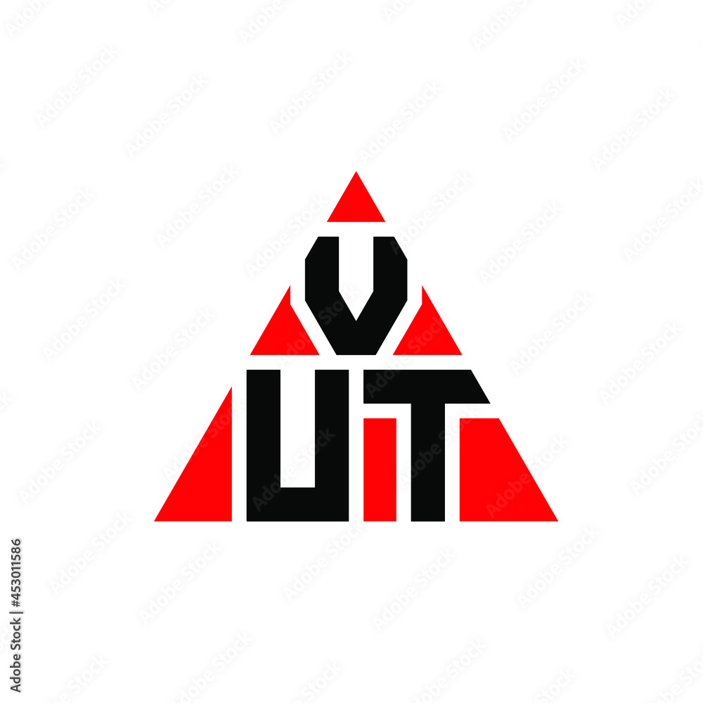 Vut Triangle Letter Logo Design With Triangle Shape Vut Triangle Logo Design Monogram Vut