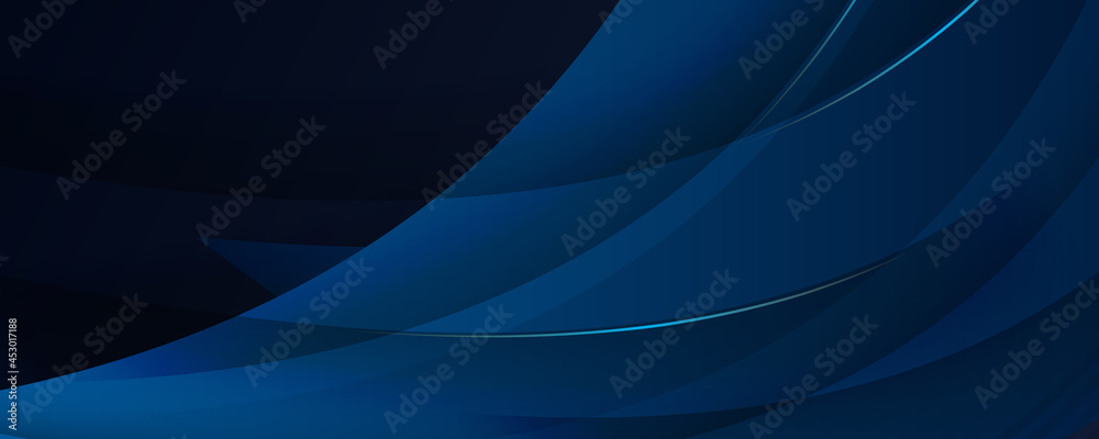 Abstract blue banner background Stock Vector | Adobe Stock