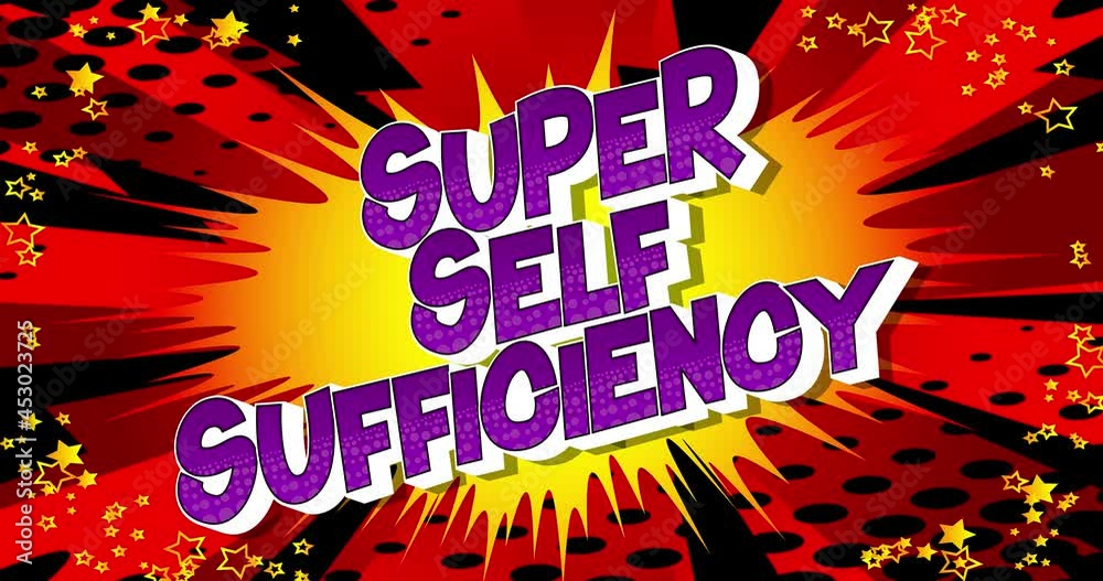 Super Self Sufficiency. Motion poster, invitation. 4k animated Comic ...