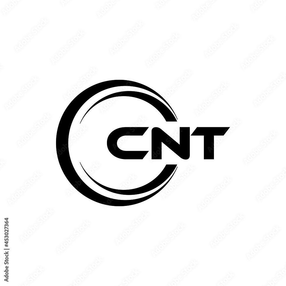 CNT letter logo design with white background in illustrator, vector ...