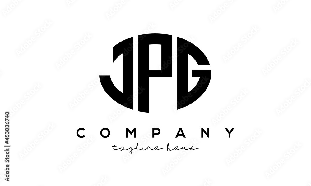 JPG three Letters creative circle logo design Stock Vector | Adobe Stock