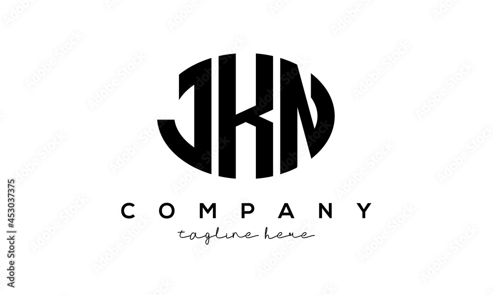JKN three Letters creative circle logo design Stock Vector | Adobe Stock