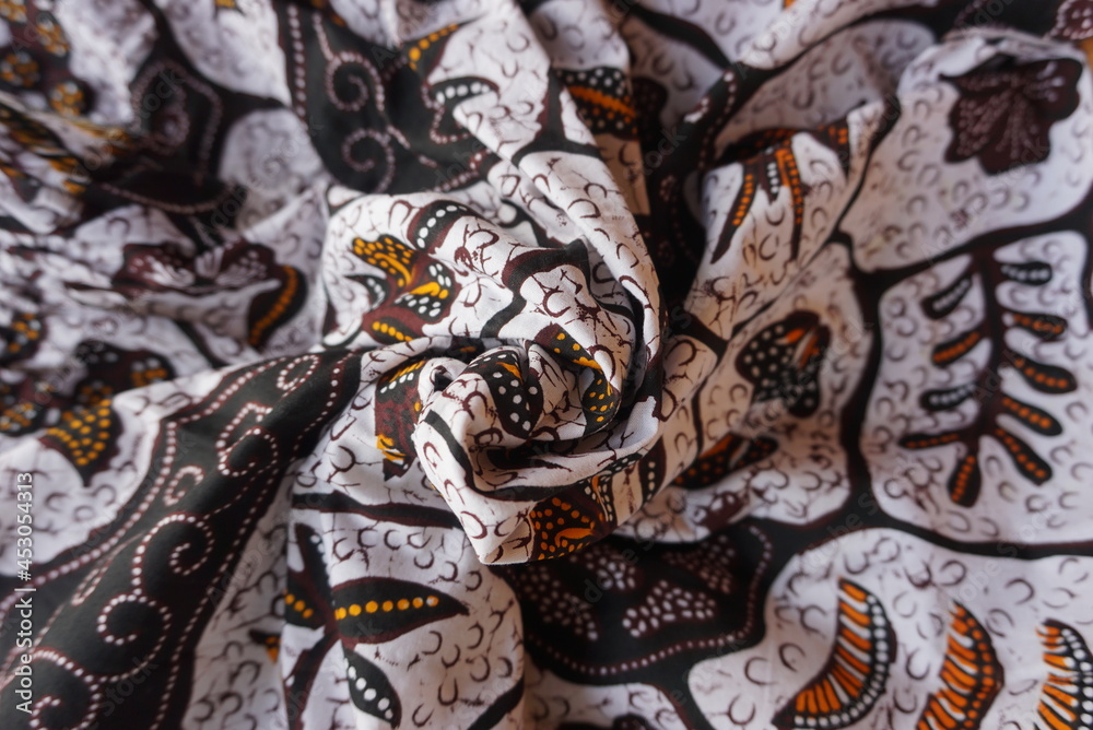 A traditional Indonesian fabric, namely batik cloth which has unique ...